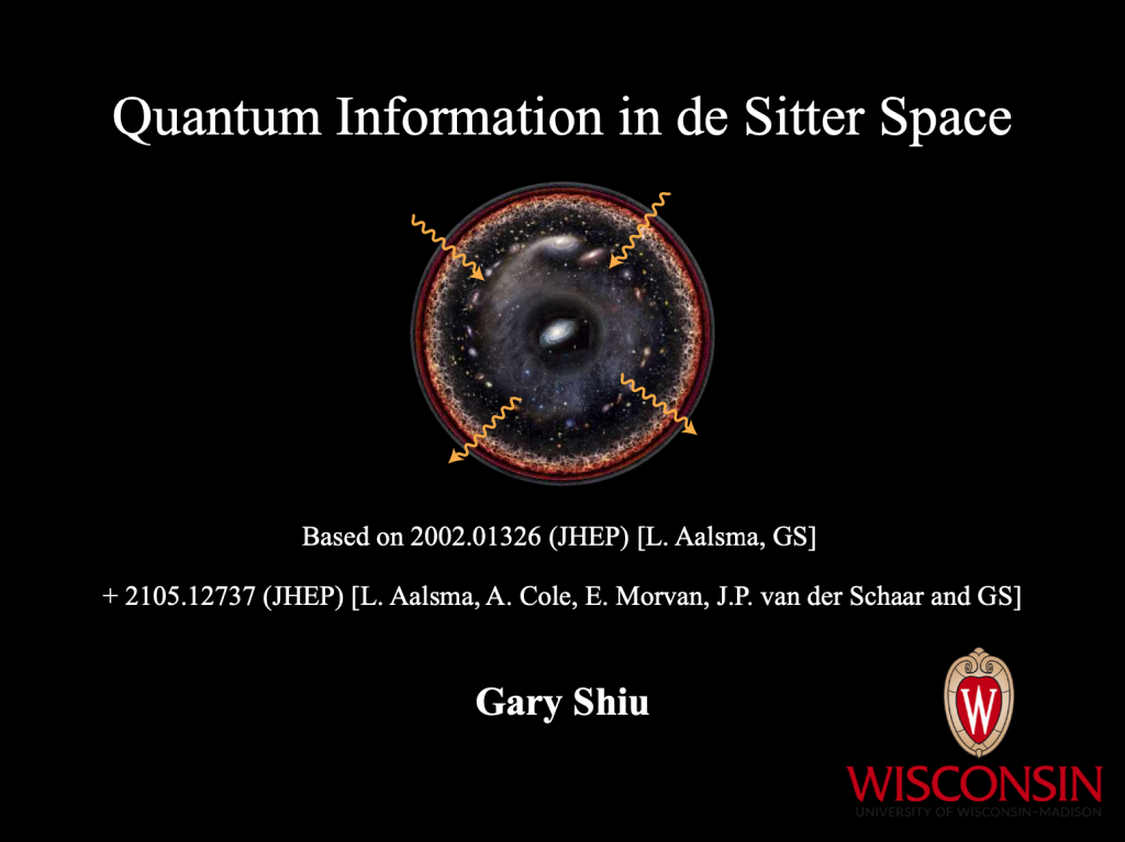 Recent Conference Presentations by the Group – Gary Shiu – UW–Madison